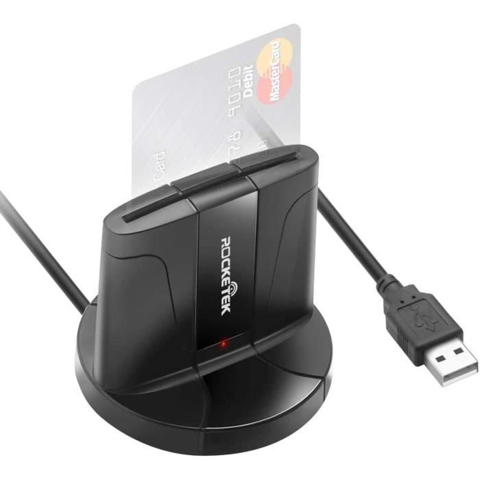 Lecteur de Carte d'identité e ID Smart Card USB ID Adaptateur Lecteur ...