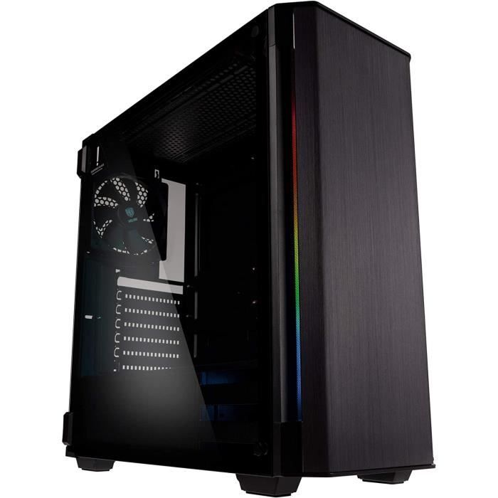 Boitier Moyen Tour E-ATX Refine RGB avec Panneau Vitre, Noir ...