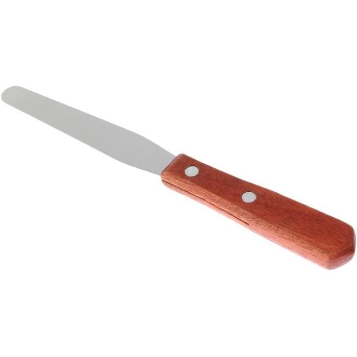 Spatule Inox Manche Bois pour Etaler la Cire à Epiler Aplicateur ...