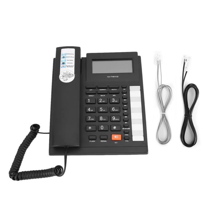 Téléphone filaire de bureau - KX-T7007CID - Double interface - Identification de l'appelant ...