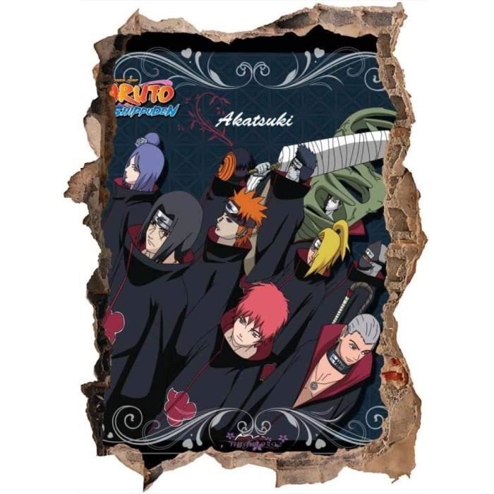 3D Sticker Mural Naruto Japonais De Bande Dessine Voiture Kurama ...