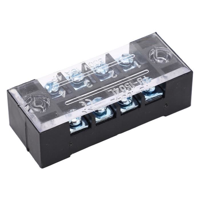 Bornier - GOTOTOP - Double Rangée - 15A - 600V - Couvercle Transparent ...