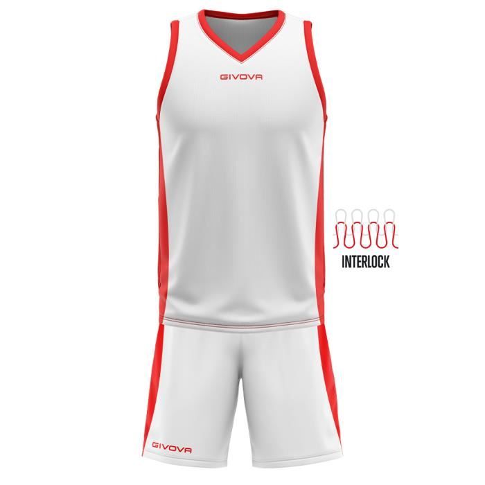 Ensemble maillot et short Givova Power - white/red - S - Cdiscount Sport