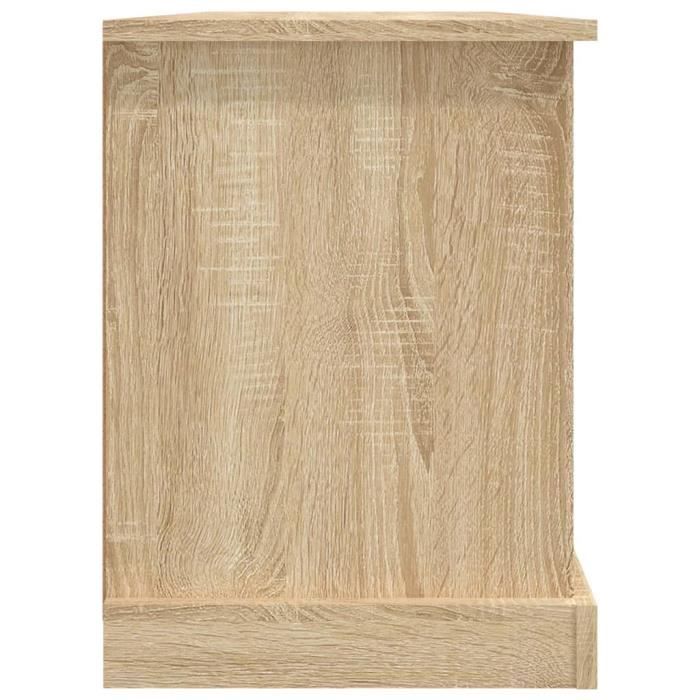 L2492 - Pwshymi - Meuble TV chêne sonoma 99,5x35,5x48 cm bois d'ingénierie - Cdiscount Maison