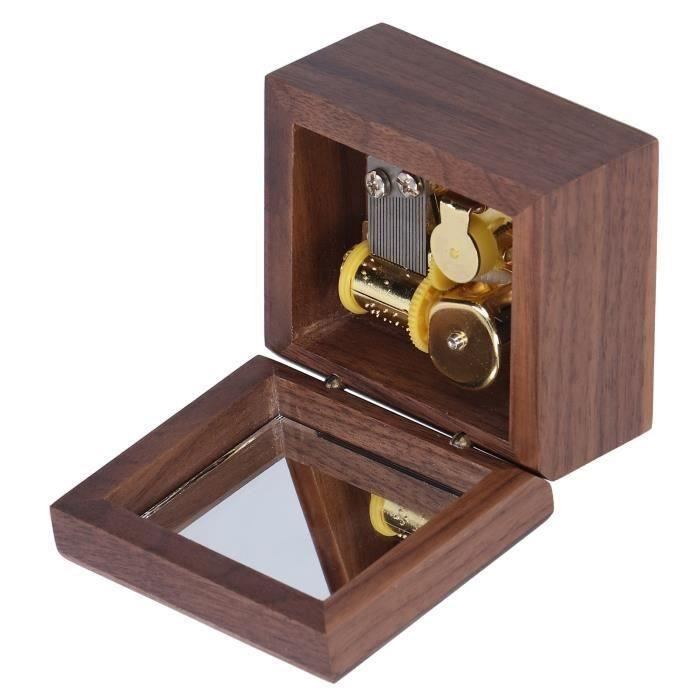 GOOD-JIA Boîte à Musique Mécanique en Bois de Noyer Artisanat Cadeau ...