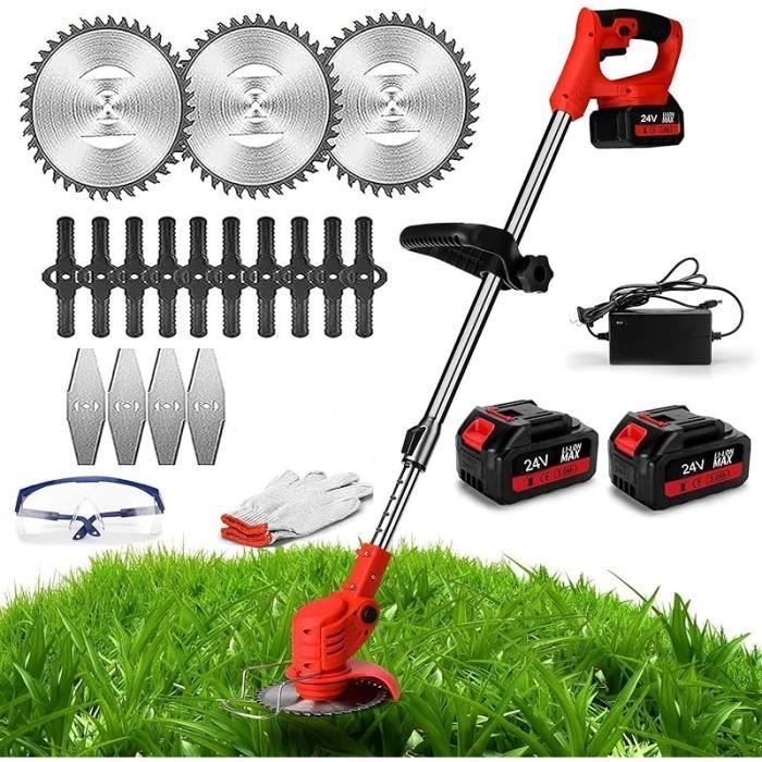 Coupe Bordure sans Fil avec Batterie Debroussailleuse Electrique sans Fil avec 2 pices Batterie ...