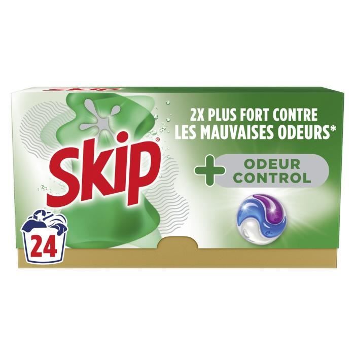 LOT DE 5 - SKIP - Lessive Capsules 3-en-1 Anti-Odeur Control - boîte de ...