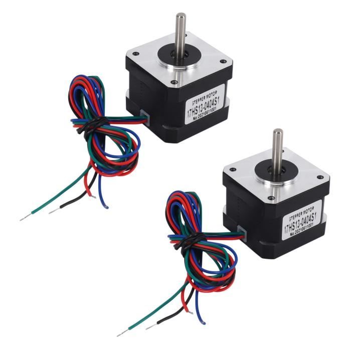 2X Nema17 Moteur Pas à Pas 17HS13-0404S1 Moteur Pas à Pas pour Imprimante 3D Robot CNC Bricolage ...