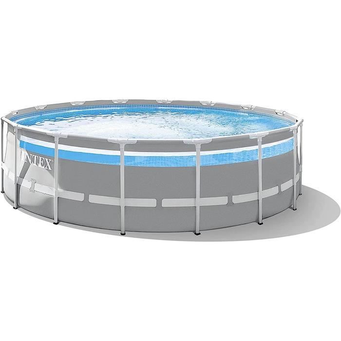 Intex Piscine Tubulaire Ronde Prism Frame Clearview 4,27 x 1,07 [33 ...