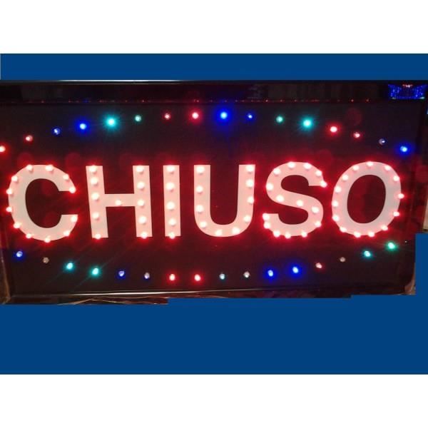 Insegna Luminosa Insegne Luminose A Led Con Scritta Chiuso Vetrina ...