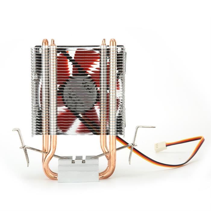 VBESTLIFE Mini refroidisseur de processeur Mini CPU Cooler 2 Heatpipes ...