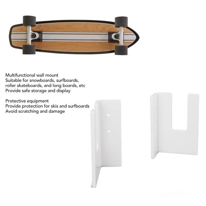 FYDUN Support Mural Skateboard Acrylique Noir, Rack d'Affichage Mural ...