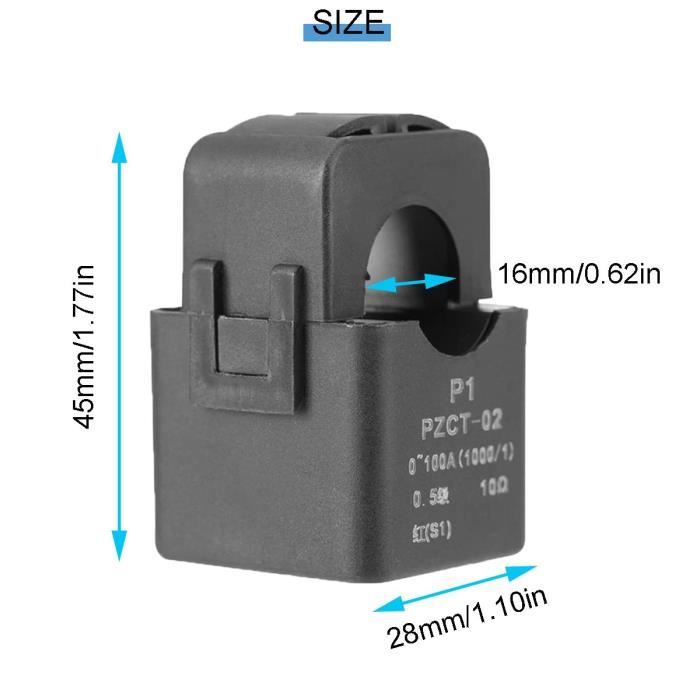 PZCT-02 Capteur de boe de transformateur de courant 100A Snap Joint ...
