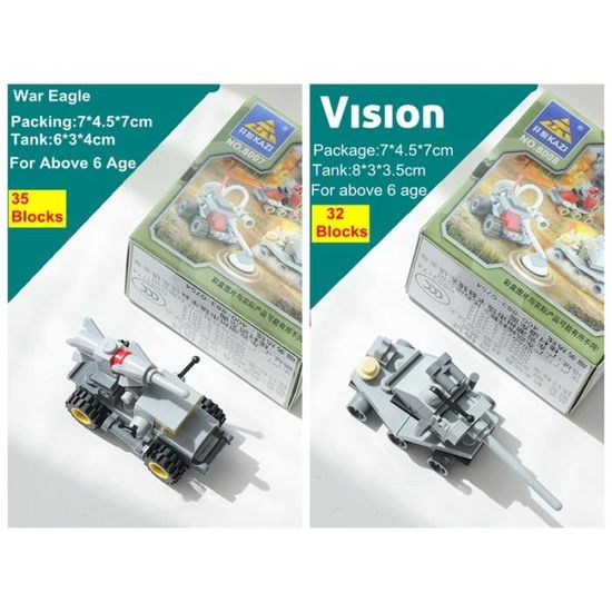 Blocs de construction de réservoir de Vision 2 pièces, jouet pour ...