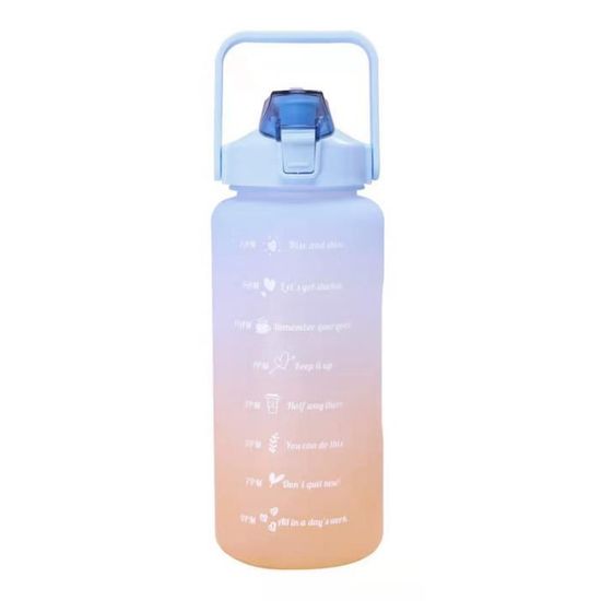 2 Liter Water Bottle With Straw Female Girls Large Portable Travel Bottles Sports Fitness Cup ...