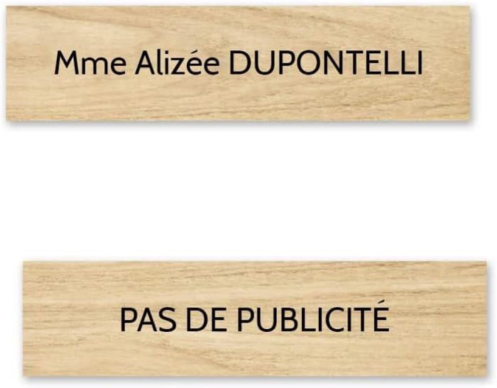 - Plaque nom + Plaque Stop Pub pour Boite aux Lettres Format Decayeux ...