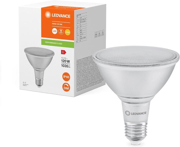 Performance Spot LED E27 PAR38 15.2W 1035lm 36D - 927 Blanc Très Chaud ...