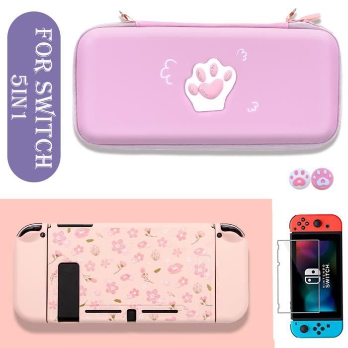5en1 ROSE - Sac de rangement pour console Nintendo Switch Lite, étui ...