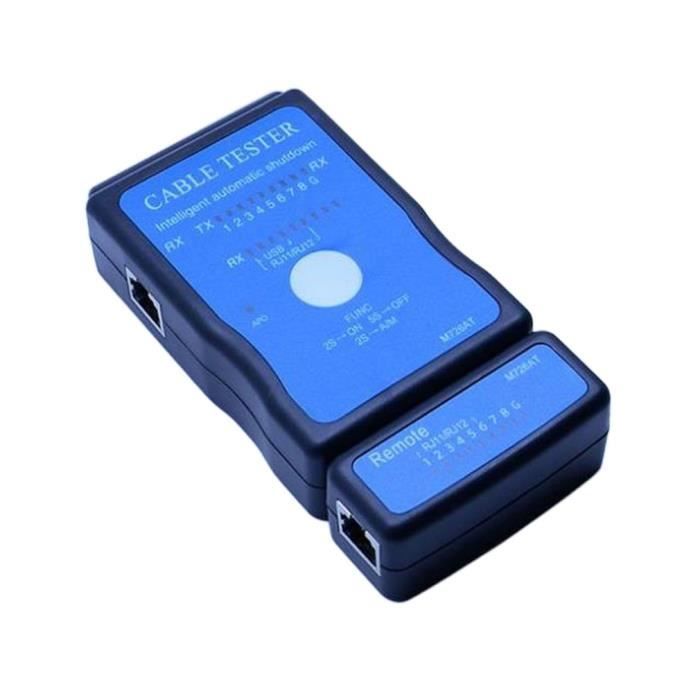 Bleu - Testeur de câbles LAN USB RJ45 RJ11-RJ12, M726AT, réseau ...
