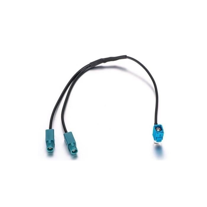 RADIO DOUBLE FAKRA MALE TO SINGLE FAKRA FEMELLE AERIAL ADAPTOR ANTENNA ...