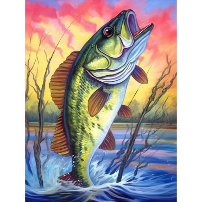 5D Diamond Painting Complet Poisson, Diy Diamond Painting Kits Animal ...