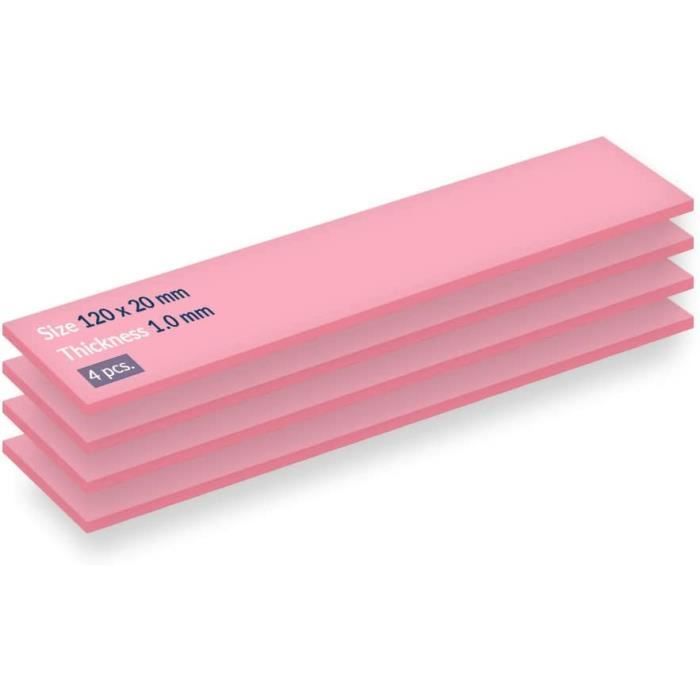 LIWI-TP-1 (APT2012): Basic Thermal Pad, 120 x 20 x 1,0 mm (4 Pièces ...