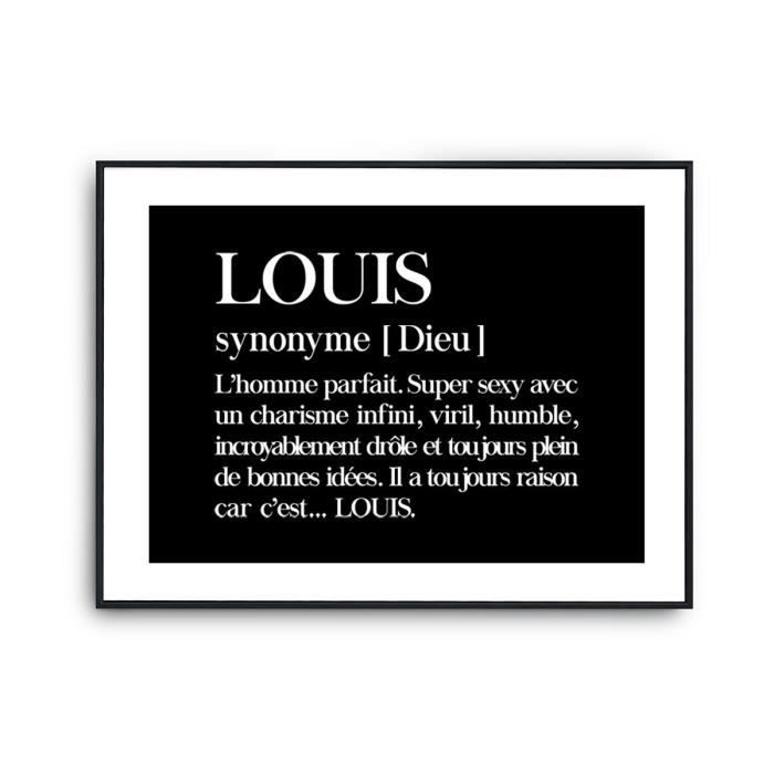 Affiche Louis Prénom définition Humour | Poster Décoration Murale ...