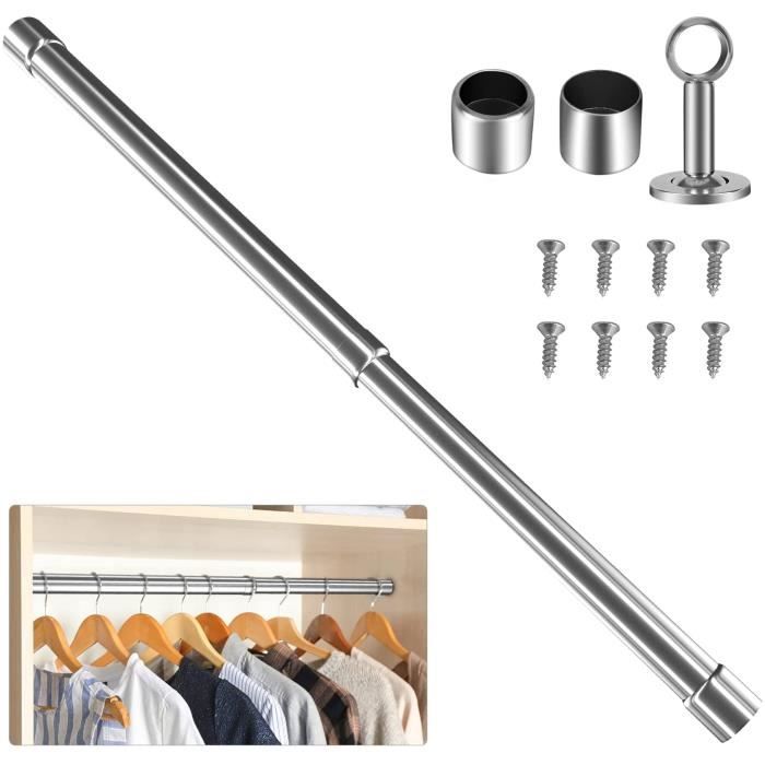 Tringle à vêtements extensible en acier inoxydable de 87 à 150cm avec ...