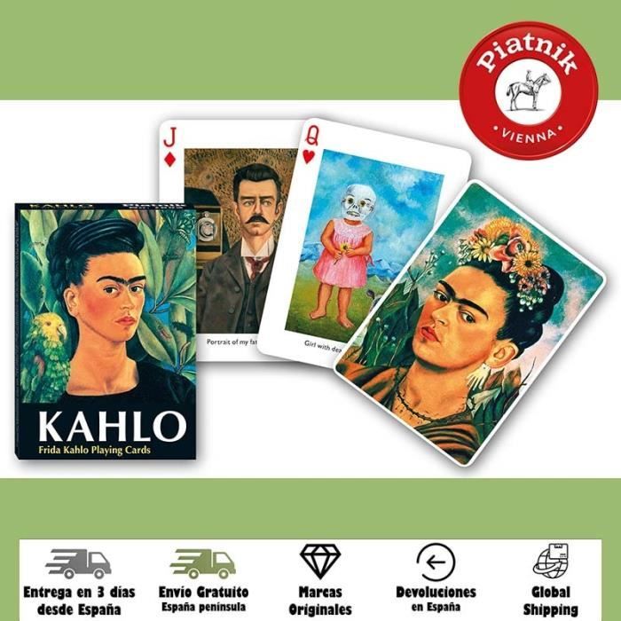 Casse-Tete K58RJ piatnik, jeu de poker, 54 cartes, frida kahlo, art ...