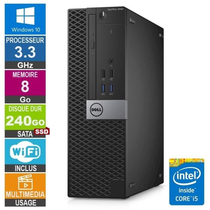 Dell 3040 SFF i5-6400 3.30GHz 8Go/240Go SSD Wifi W10 - Cdiscount ...