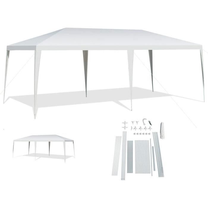 GOPLUS 3x6M Tonnelle Tente de Réception sans Bâche,Pergola avec Piquets ...