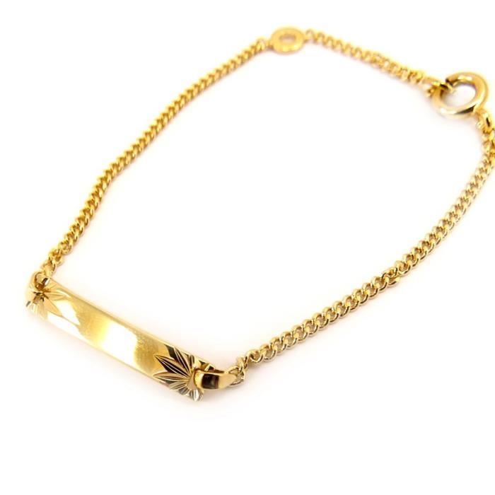 Gourmette Plaqué Or "Bambino" doré - Achat / Vente bracelet - gourmette ...