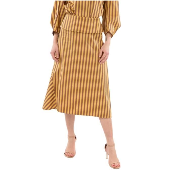 JUPE JIL SANDER, COTON 100%, couleur JAUNE, longueur du bas maxi ...