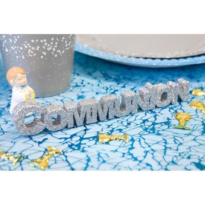 2 DÉCOS DE TABLE COMMUNION 15.5CM ARGENT Gris, Argent - Cdiscount Maison