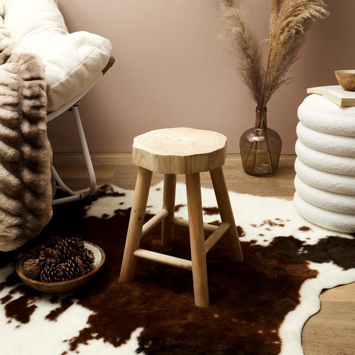Lot De 2 Tabourets - Home Deco Factory - Harald - Pratiques - Marron ...