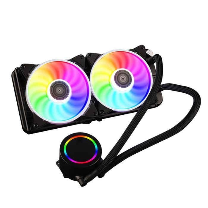 240mm RGB CPU Water-Cooled with 2X120mm Cooling Fan for Intel AMD ...