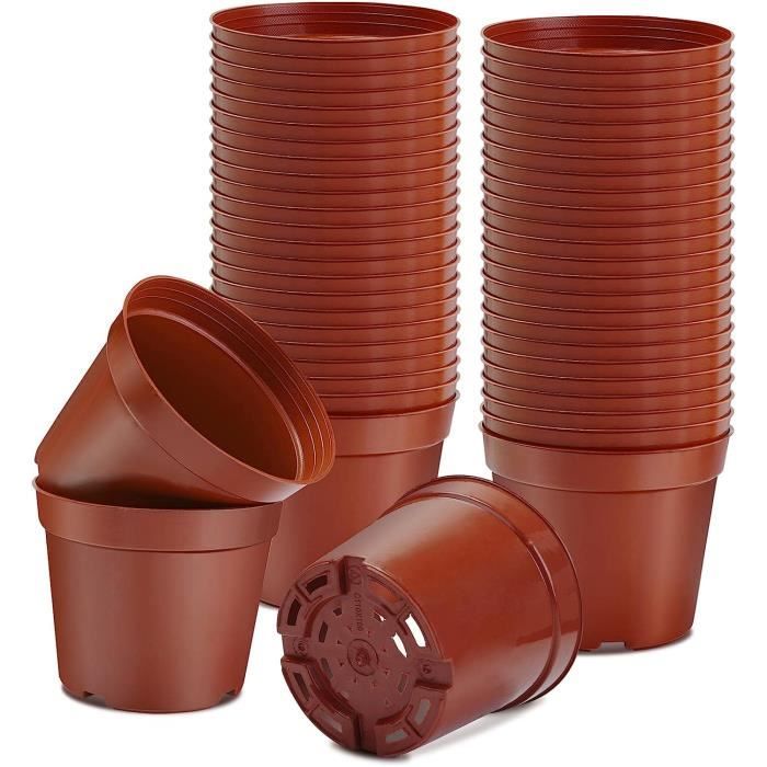 Muzhira Pots pour Semis, 6cm 40 Pieces Pots de Pépinière, Plastique ...