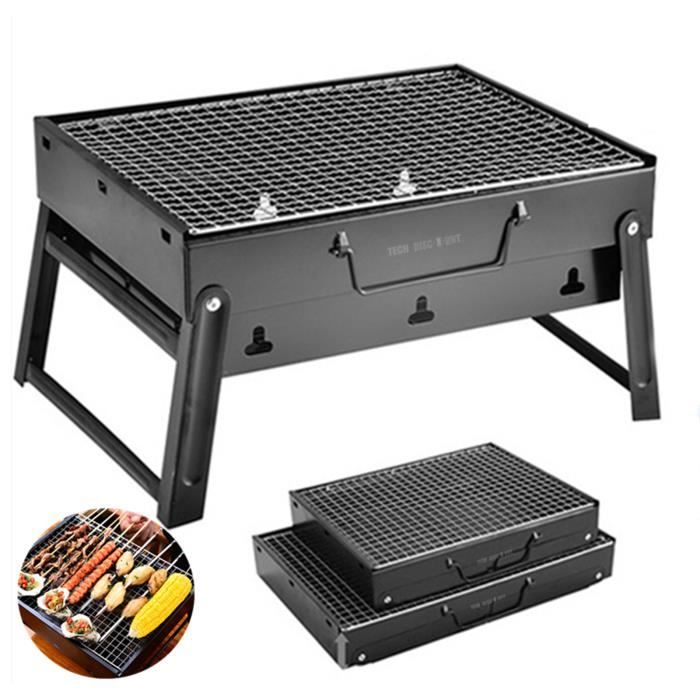 Mini barbecue portable - TD® - Acier inoxydable - Pliable - 30 cm x 30 ...