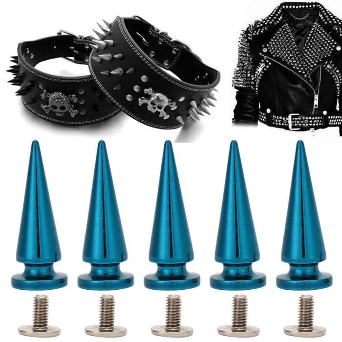 TMISHION goujon de rivet en cuir Lot de 10 goujons en métal avec rivets ...