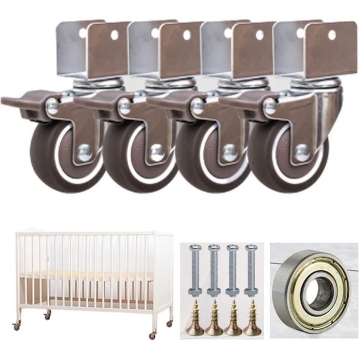Roulettes Pivotantes Pour Berceau De 25 Mm Avec Support En U, Roulettes ...