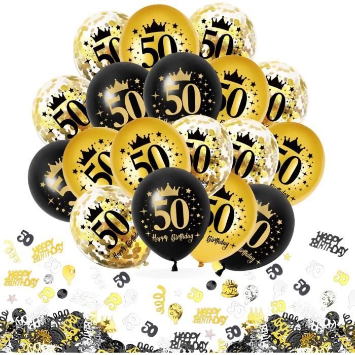 Ballon 50 Ans Anniversaire, 30 Pièces 50E Anniversaire Décoration Homme ...