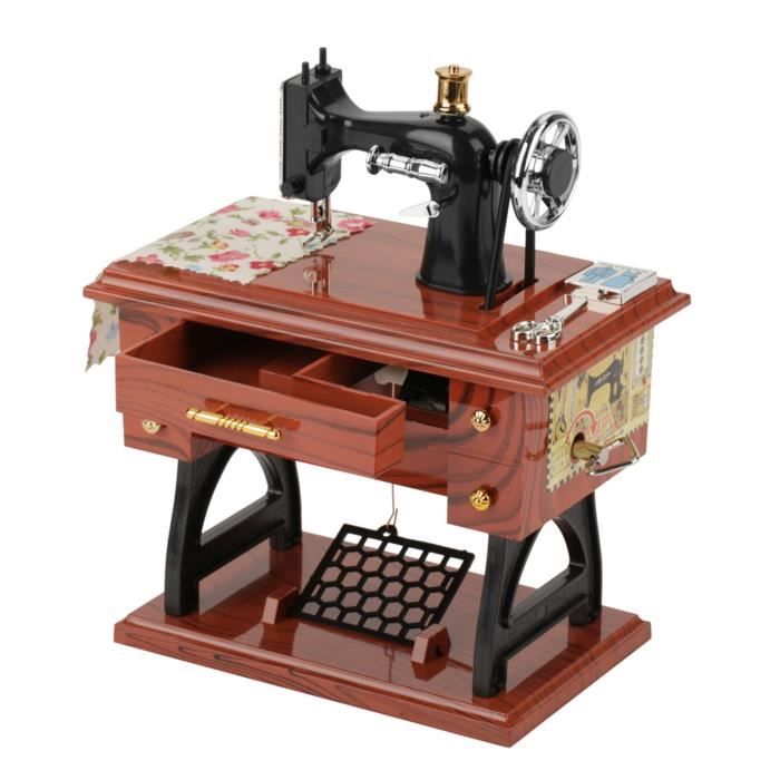 Boîte à musique Vintage Machine à coudre - YOSOO - Mini Music Box ...