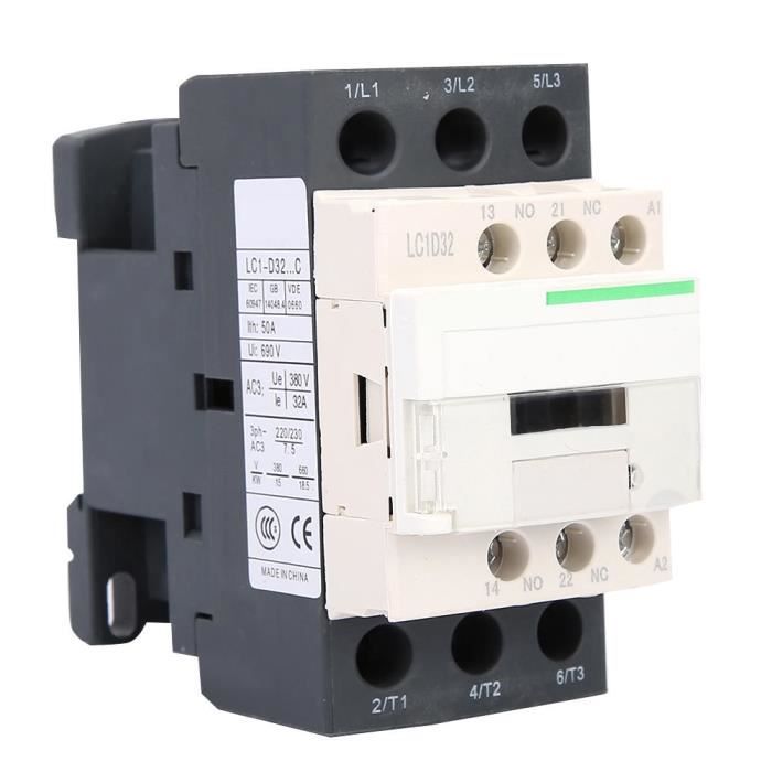 YOSOO Contacteur AC 220V LC1-D NOUVEAU contacteur électrique à bobine 3 ...