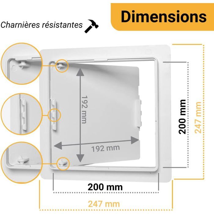 Proxinova Trappe de Visite 200x200 mm, Trappe Regard Compteur D'Eau ...