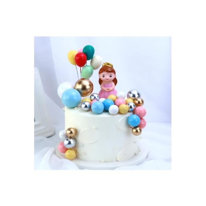 40 Pièces Mini Ballon,Cake Topper,Boule Decoration Gateau,Mini Topper ...