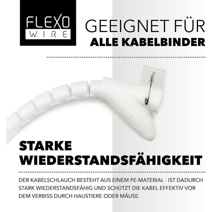 Gaine Spirale Pour Cable Electrique 30 Mm X 2M – Cable Management ...