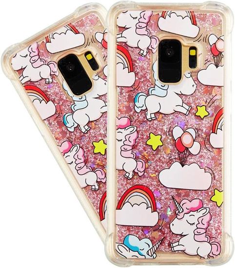Coque Galaxy S9 Liquid Shiny Glitter Quicksands Bling Licorne ...