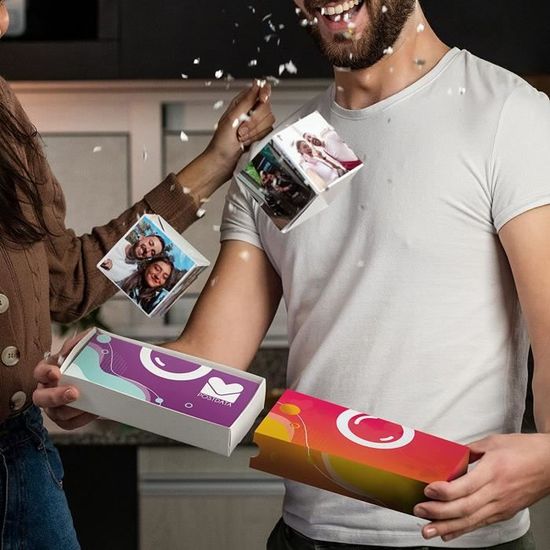 Boîte explosive de photos - explosion box - cadeau anniversaire femme ...