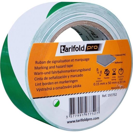 Tarifold Fr 197752 - Ruban Adhésif Marquage au Sol, Sécurité - PVC ...