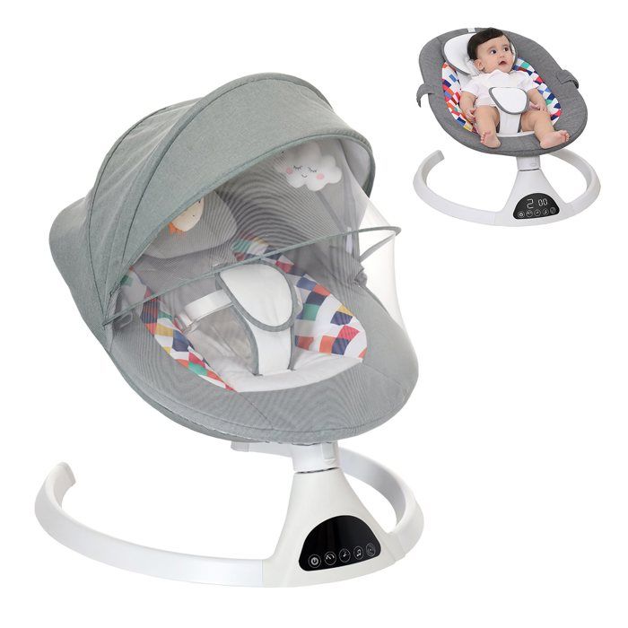 Balancelle Bebe Electrique avec bluetooth, Transat Bebe avec Berceuse,5 ...
